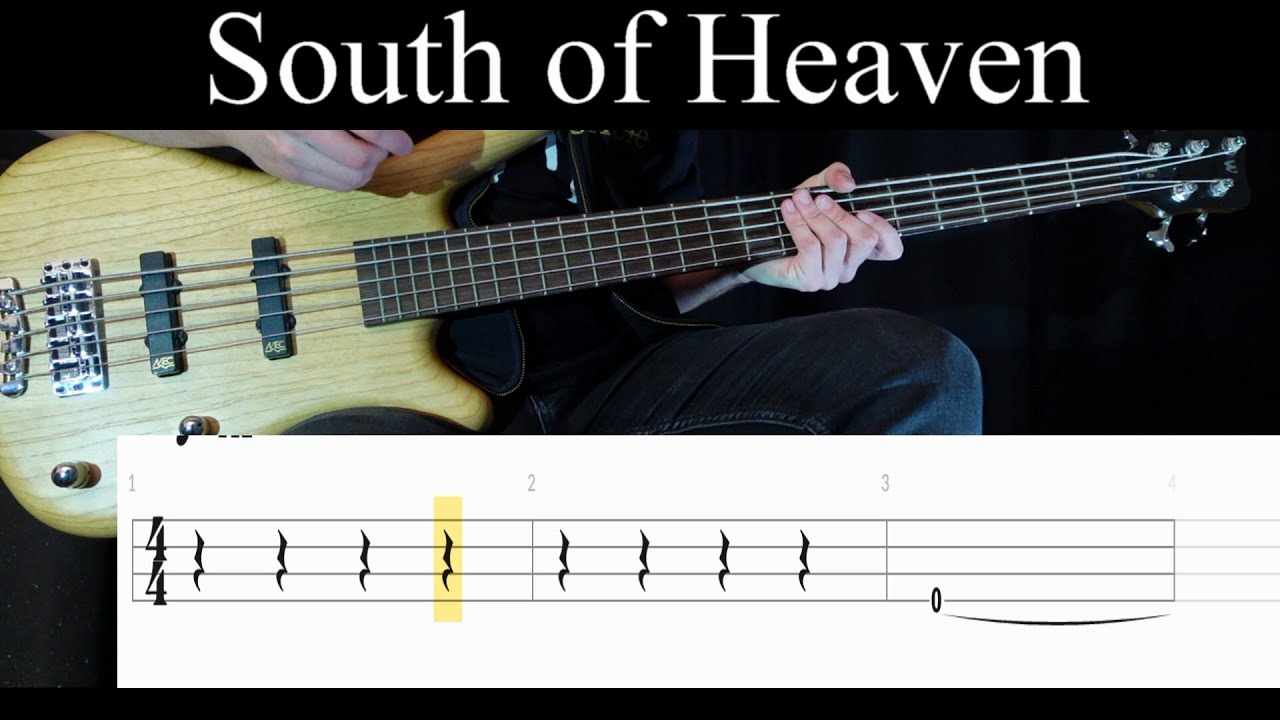 South of Heaven (Slayer) - Bass Cover (With Tabs) by Leo Düzey - YouTube