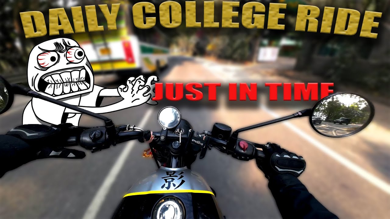 Daily college ride day 25 #royalenfieldhunter350 #djiaction2 - YouTube