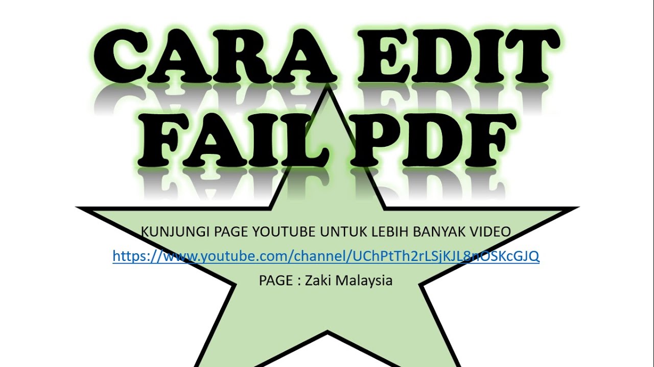CARA EDIT FAIL PDF DI DALAM FORMAT PDF / HOW TO EDIT PDF FILE - YouTube