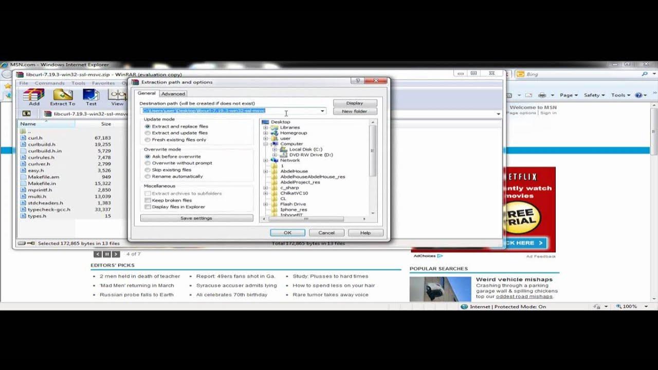 Cannot open include file: 'Curl/curl.h' - YouTube