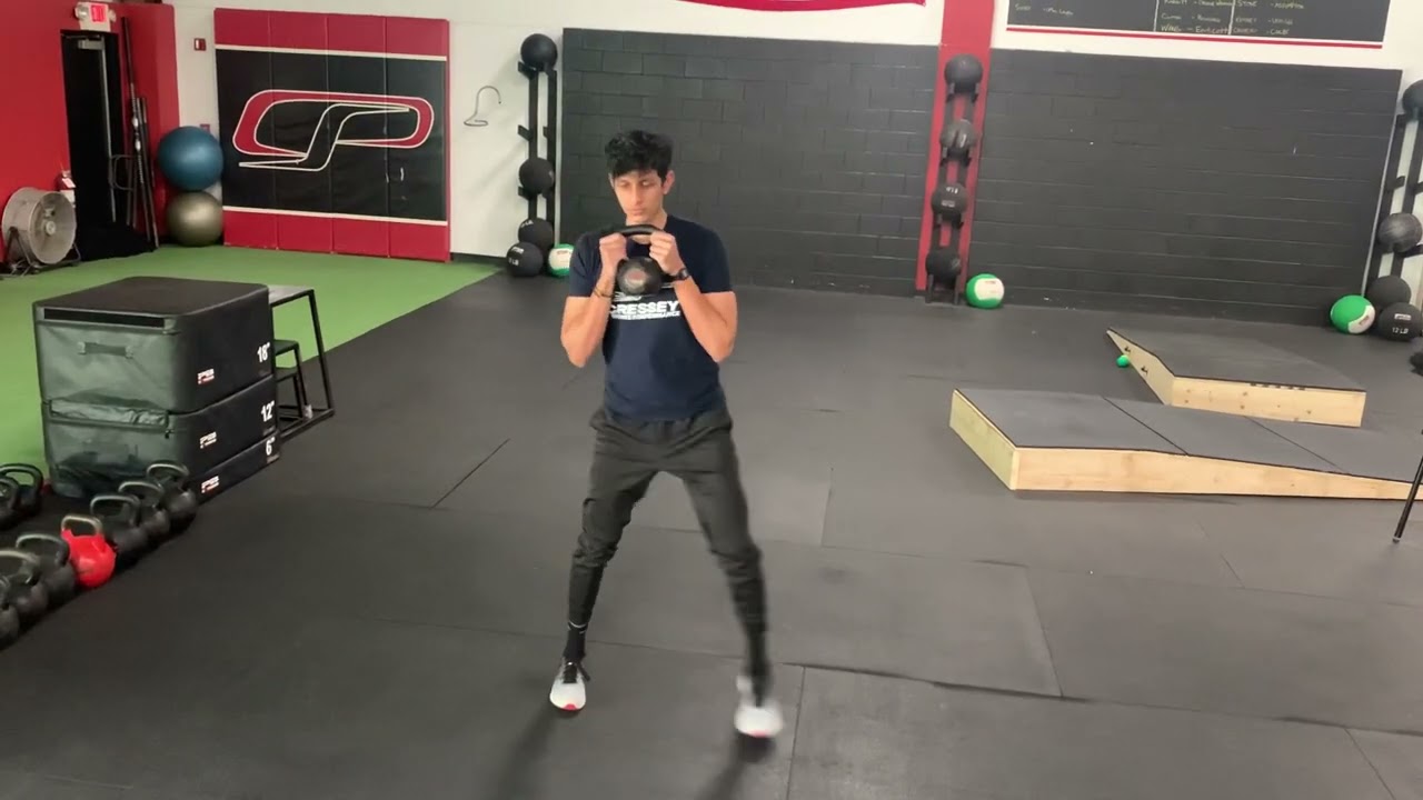 KB Goblet 4-Way Lunge — Rev. Lateral/Crossunder/Lateral/Forward - YouTube