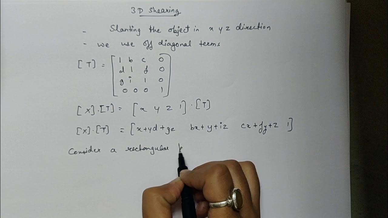 3D Shearing in Computer Graphics-Sharvali Sarnaik - YouTube