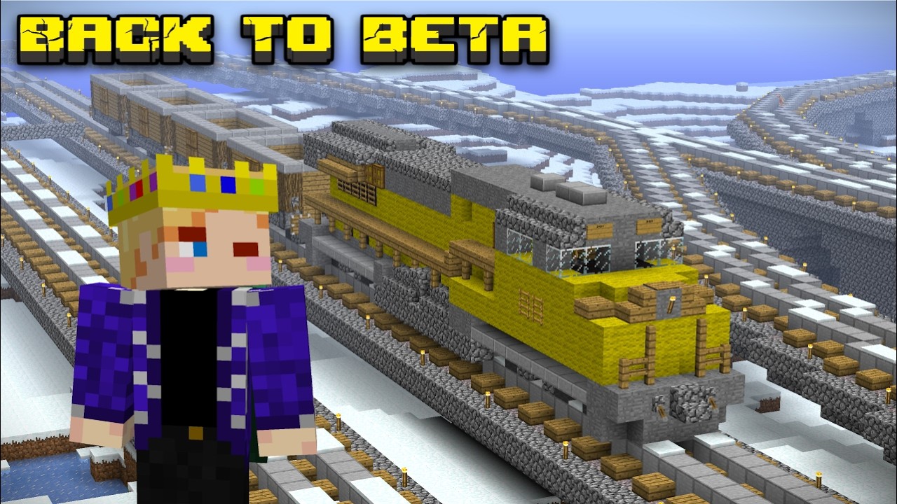 Building a Diesel Train and Ice Carts in Beta Minecraft - YouTube