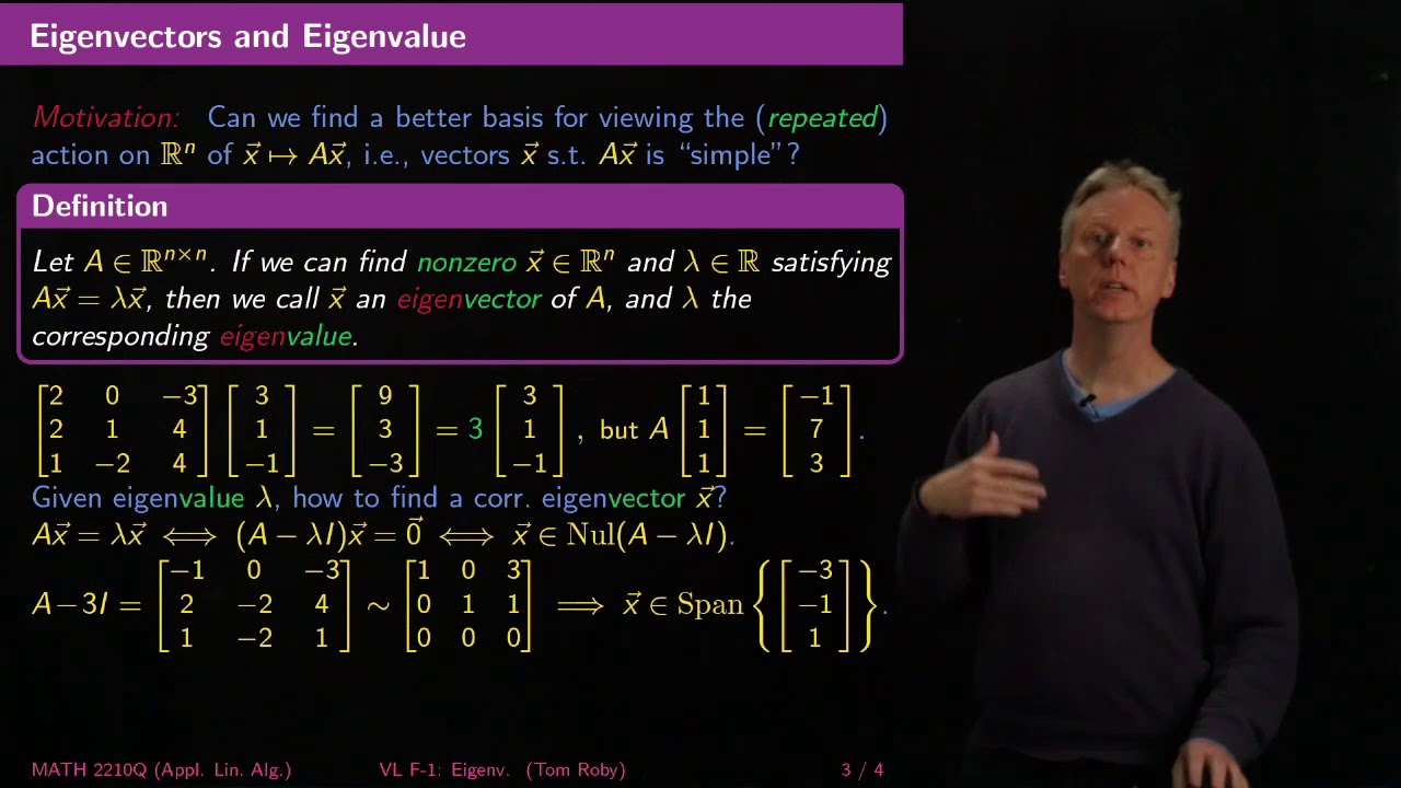 Eigenvalues - Linear Algebra - F1 - YouTube