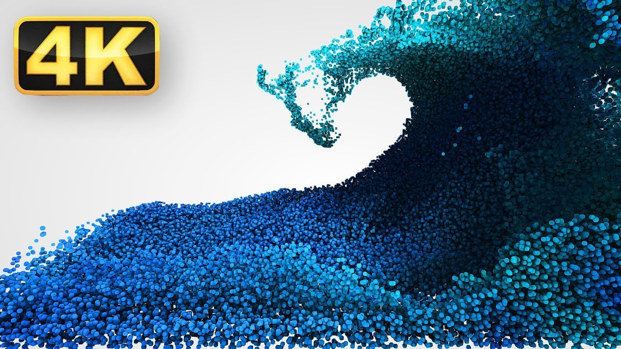 1 Hour Relaxing Screensaver for Meditation. 4K Abstract Calming Waves ...