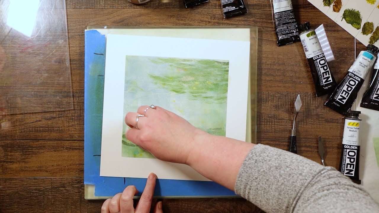 Monet inspired monotype time lapse - gelli plate printing techniques ...