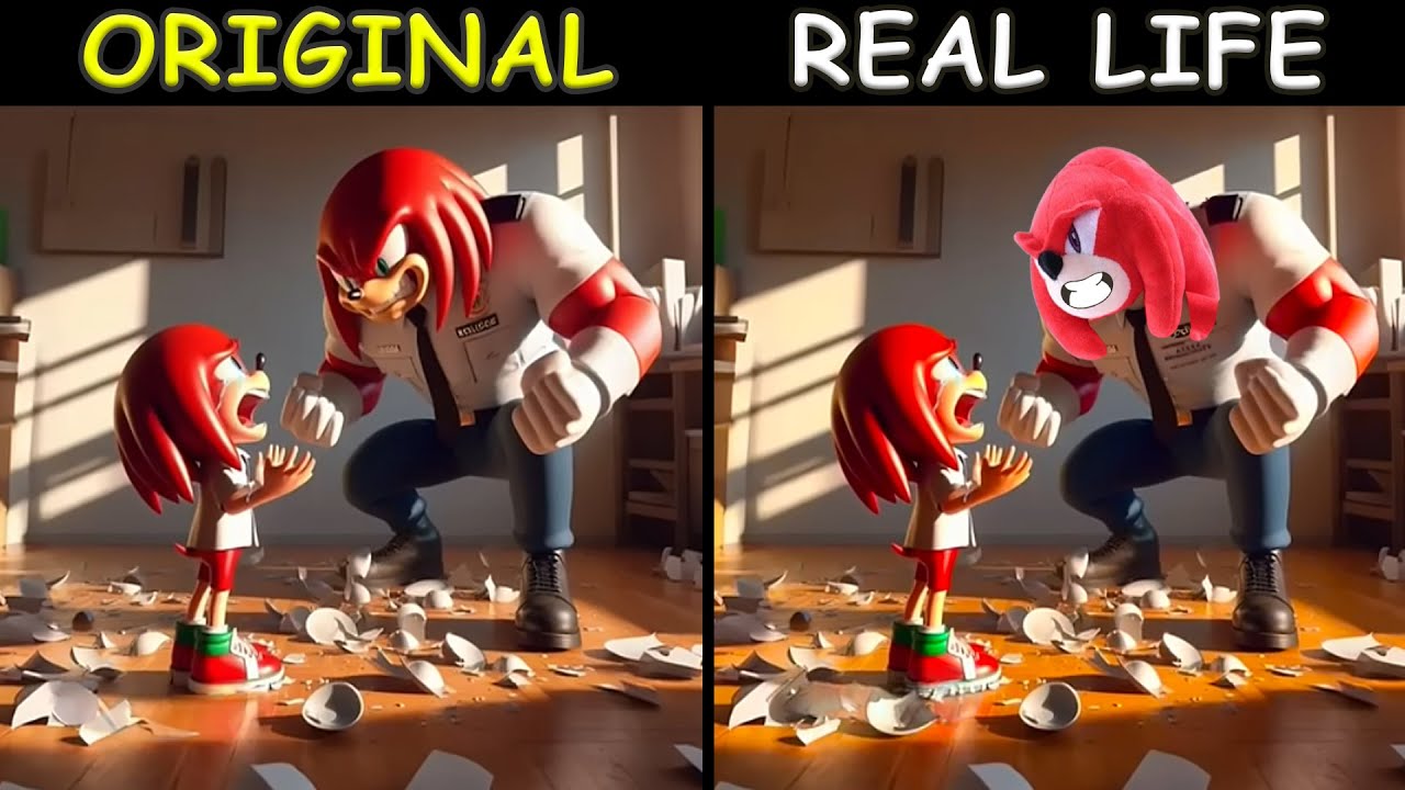 KNUCKLE DAD is ANGRY | The Sonic Tapes Animation | Original vs Plush ...