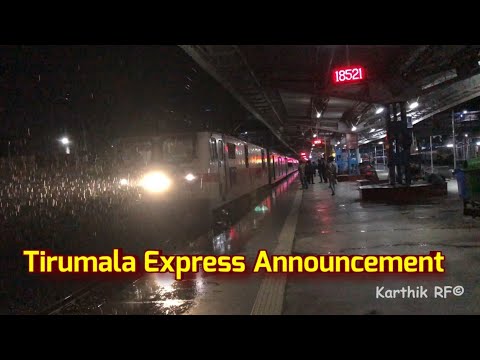 Tirumala Express Announcement at Tenali Railway Station || Indian ...