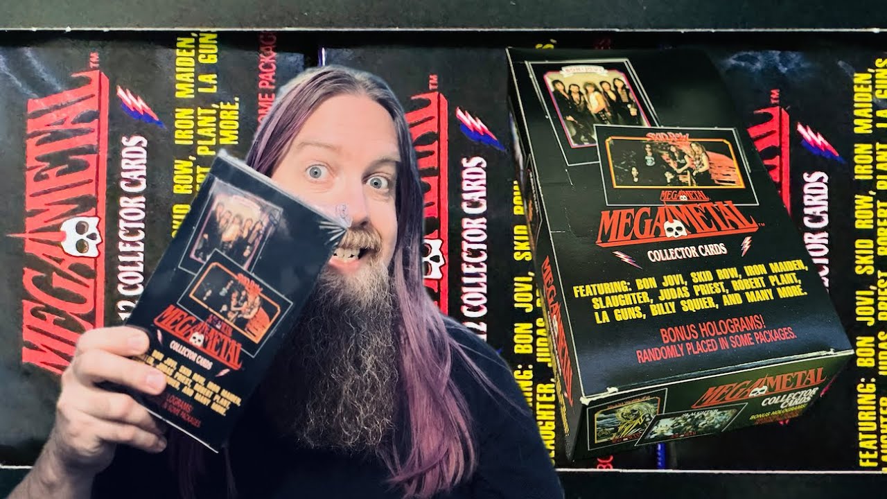 MEGA METAL - 1991 rock/metal trading cards - YouTube
