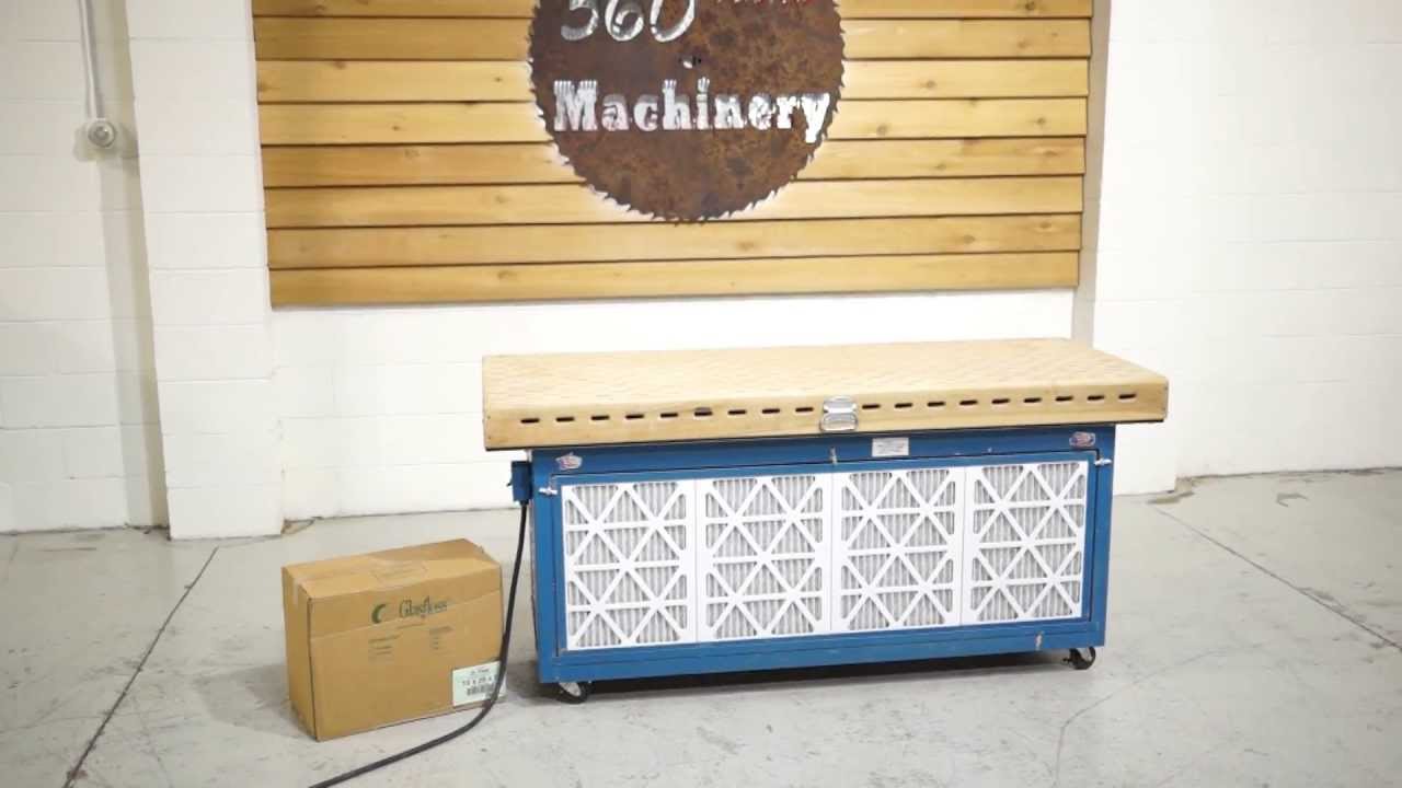 DENRAY 2872 DOWN DRAFT SANDING TABLE - YouTube
