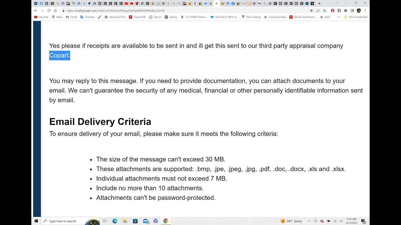 USAA Lies and says that COPART is a 3rd party appraisal company ...
