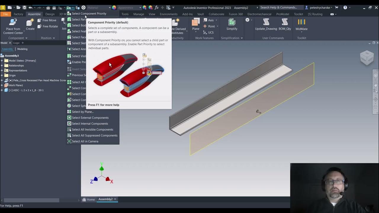 Inventor - Methods for Resizing Assembly Work Planes - YouTube