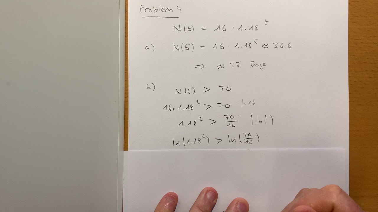 5bi 03042020 Word Problems involving Logarithms Problem 4 - YouTube