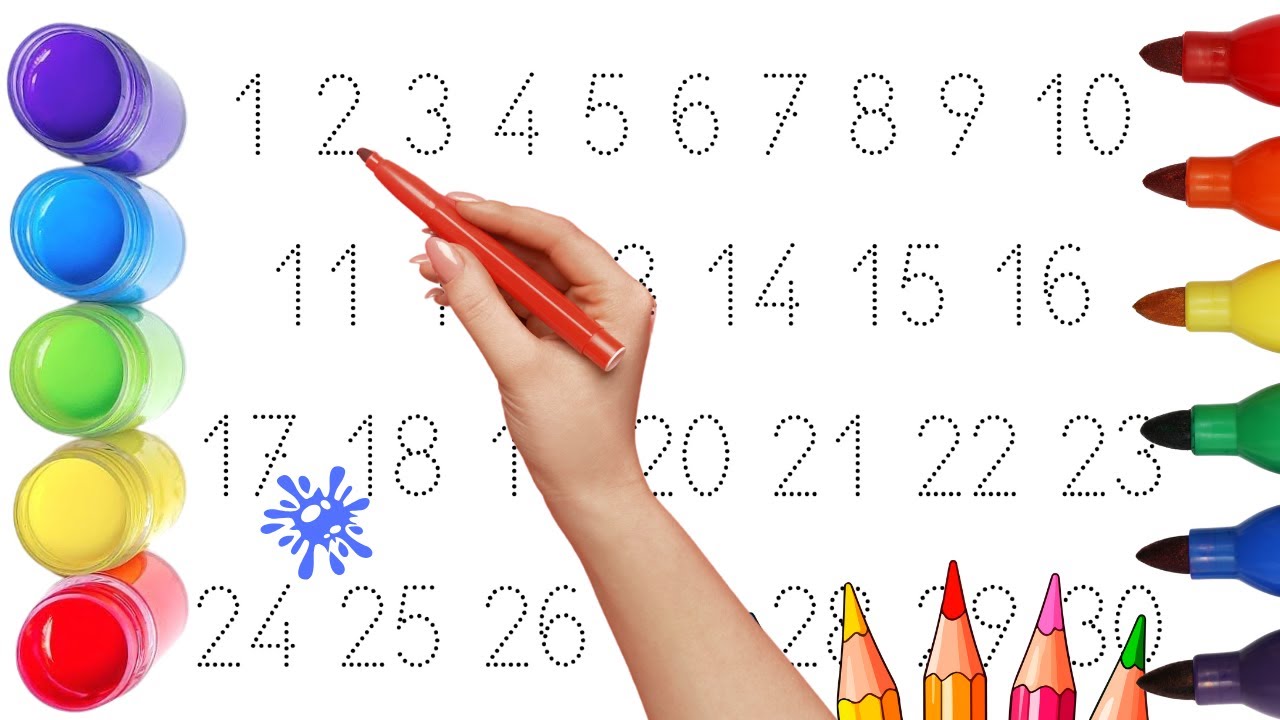 Master 1 to 30 ! Fun Number Writing for Kids! - YouTube