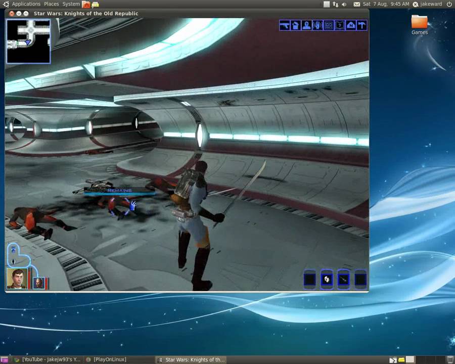 Gaming In Linux : Star Wars Knights Of The Old Republic - YouTube