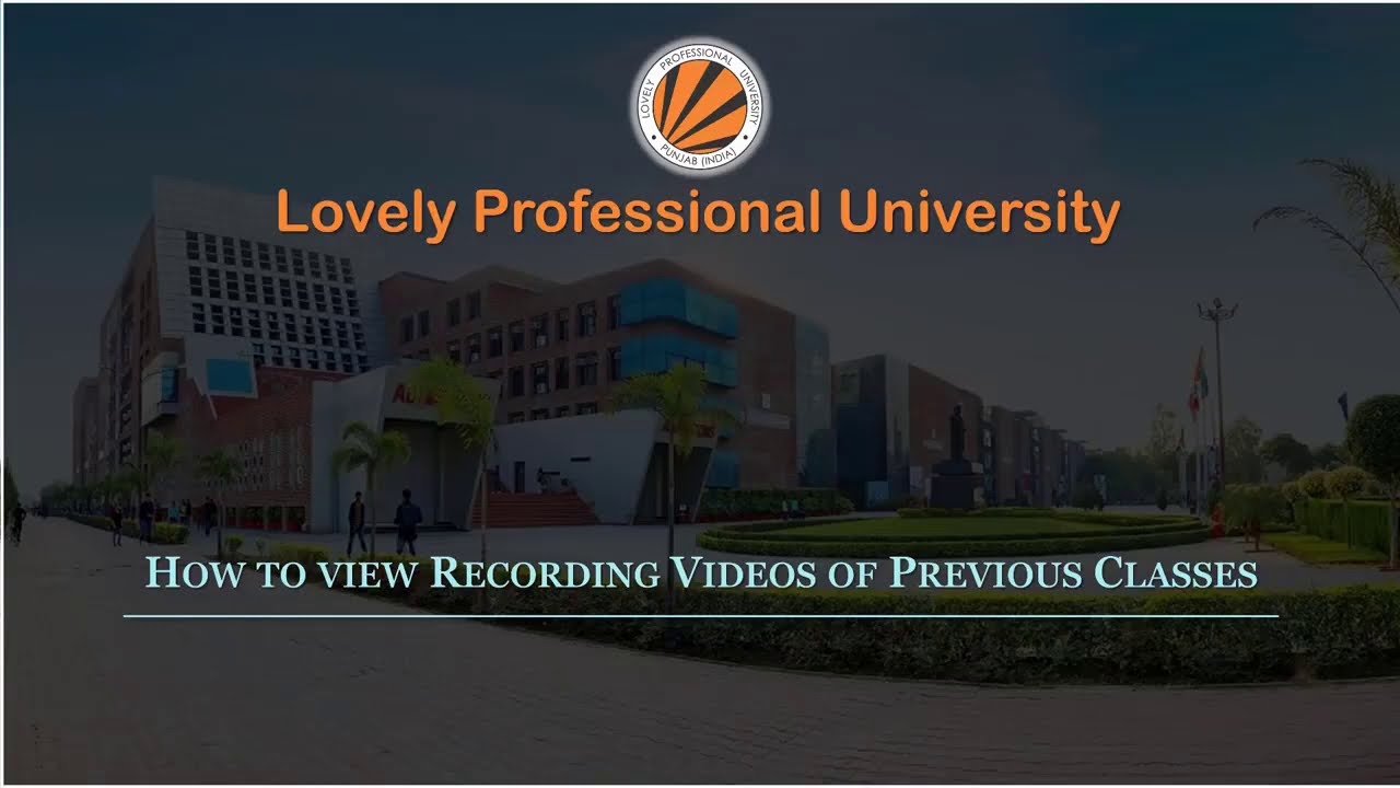How to view recorded videos of previous classes - YouTube
