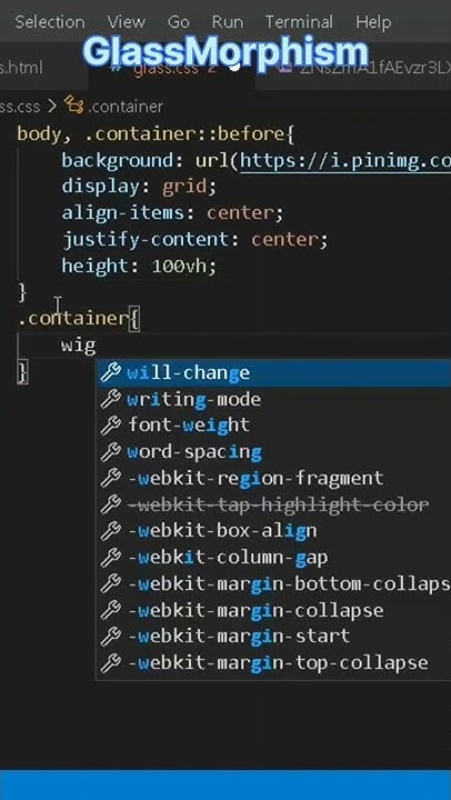 Web Design How To Create Glass Cardglassmorphism Using Html And Css