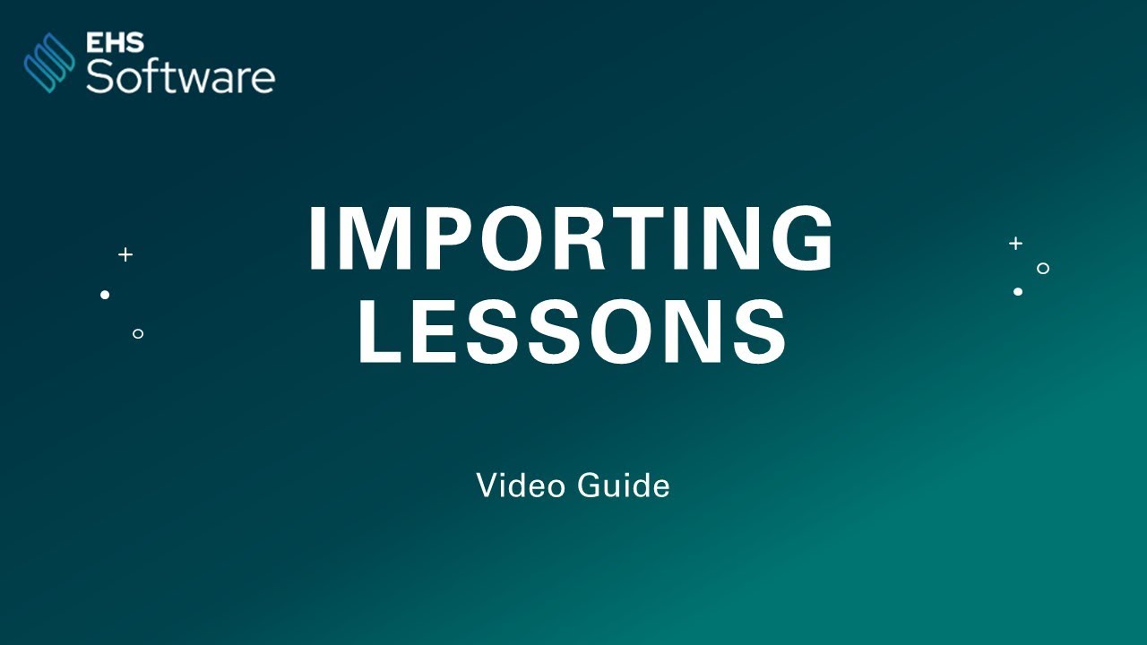 Importing Lessons - YouTube