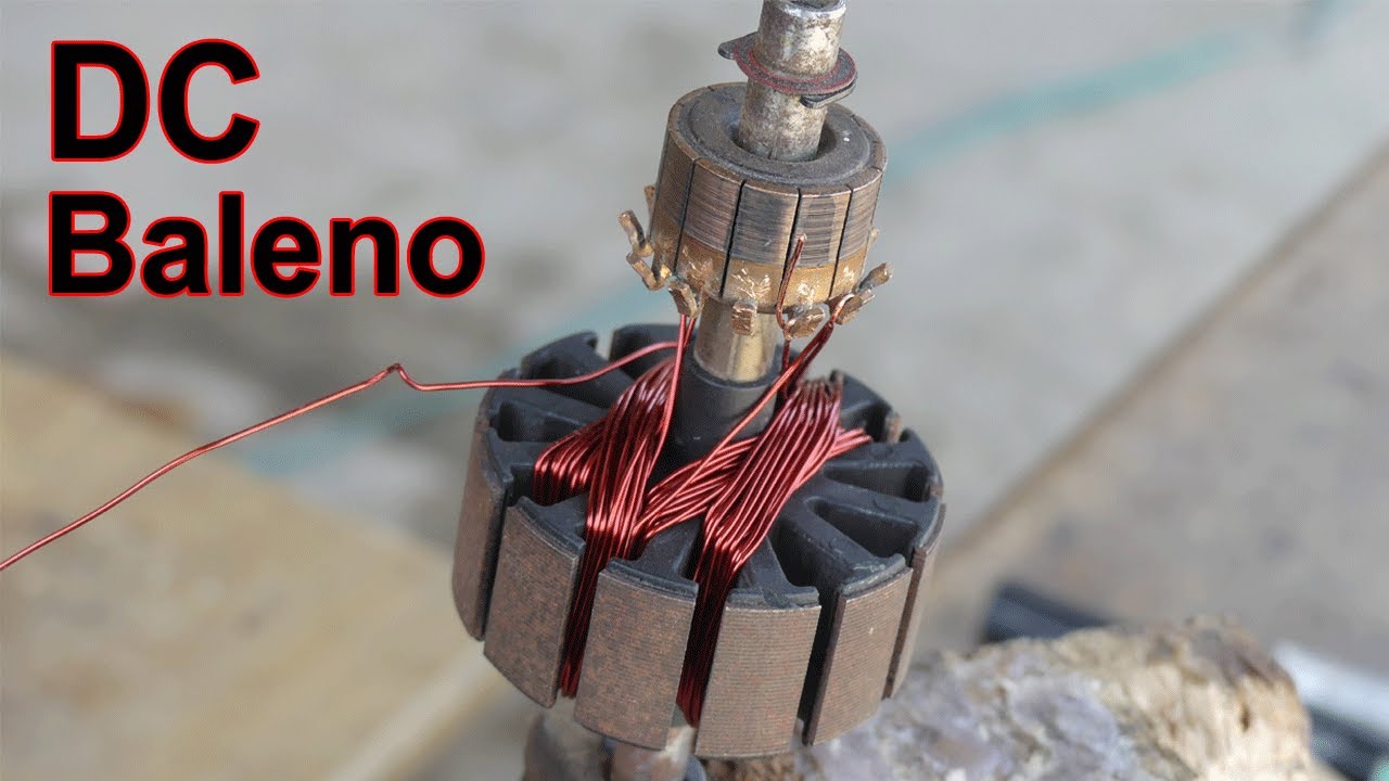 How to Rewind a Armature Silver to Copper of 12v DC Baleno Motor ...
