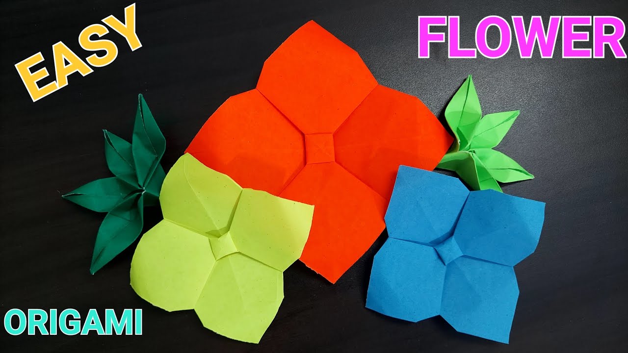 HOW TO MAKE EASY ORIGAMI FLOWER - YouTube