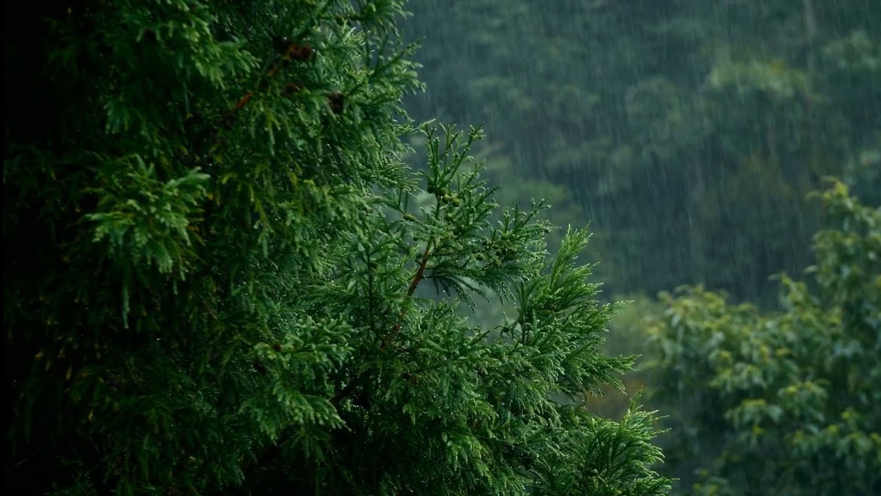 5 Hours of Rain in Nature | Calming Rain Sounds for Sleep, Relaxation ...