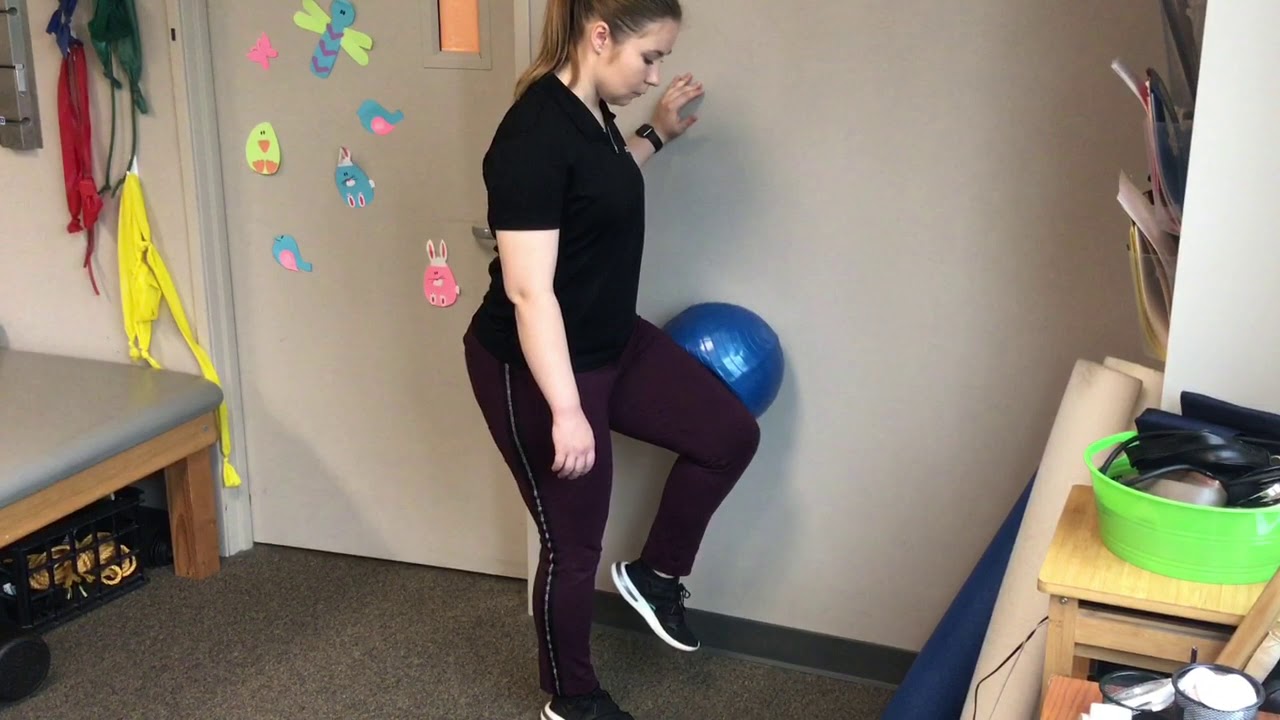 ISO hip abduction with ball - YouTube