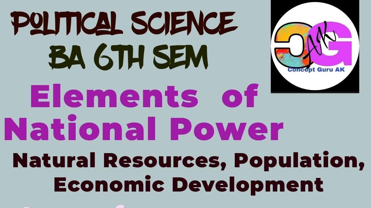 Elements of National Power: Natural Resources, Population , Economic ...