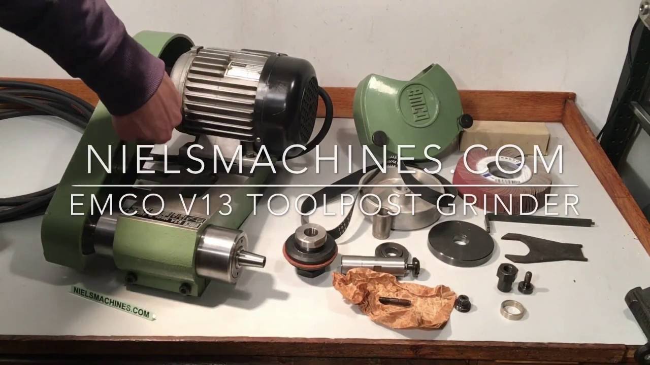 Emco Maximat V13 Toolpost Grinder S3A - YouTube