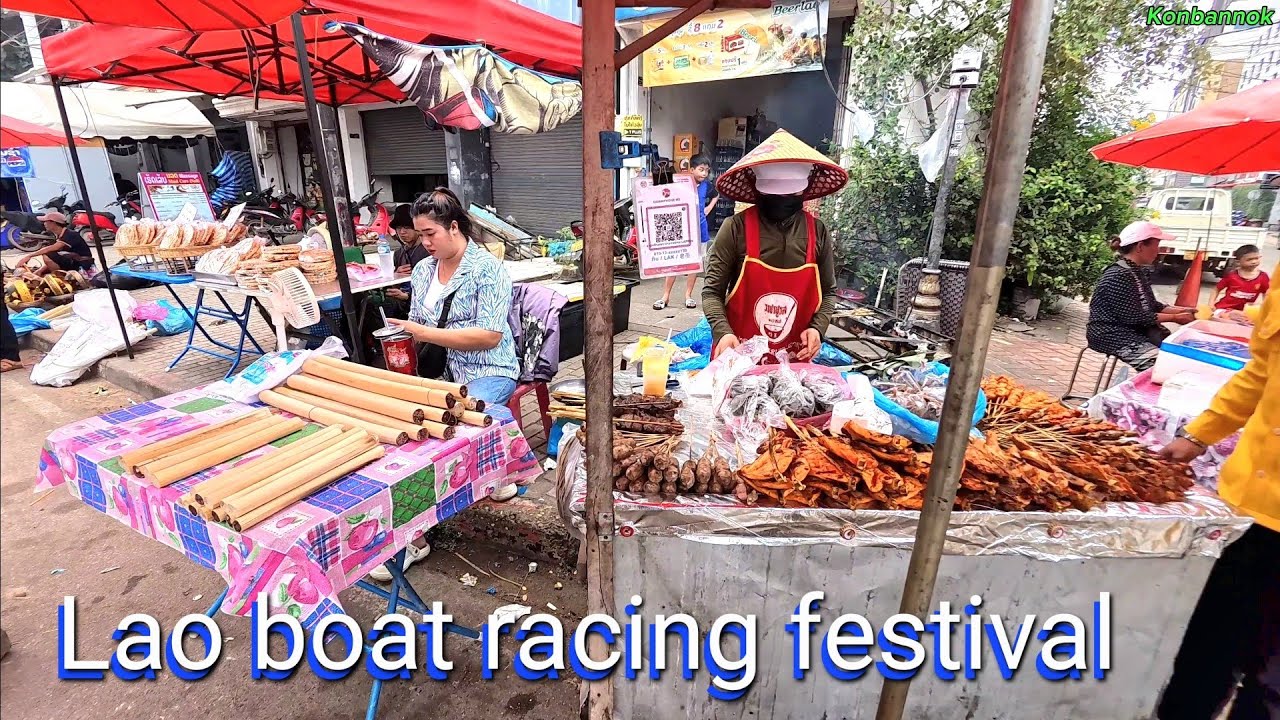 Lao Boat Racing Festival, one of the biggest events in Vientiane, Laos ...