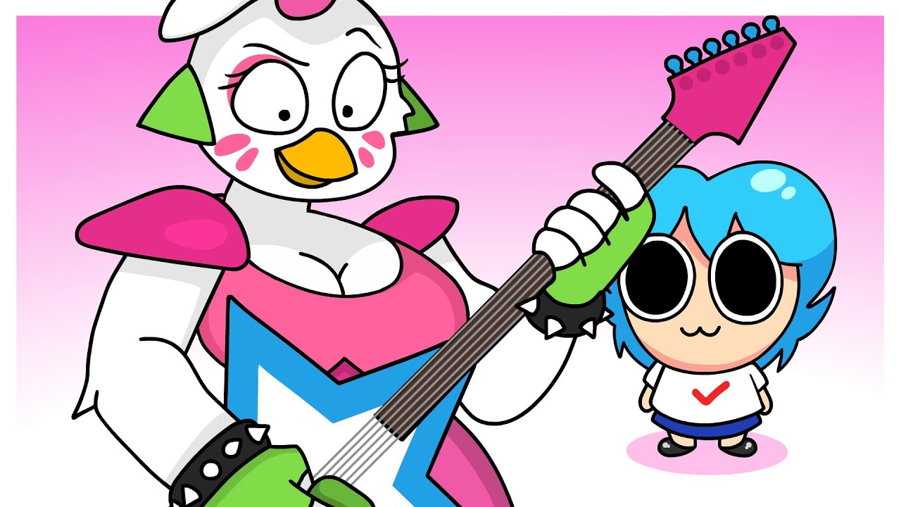 Pow Sky like Glamrock Chica (FNAF x FNF animation) - YouTube