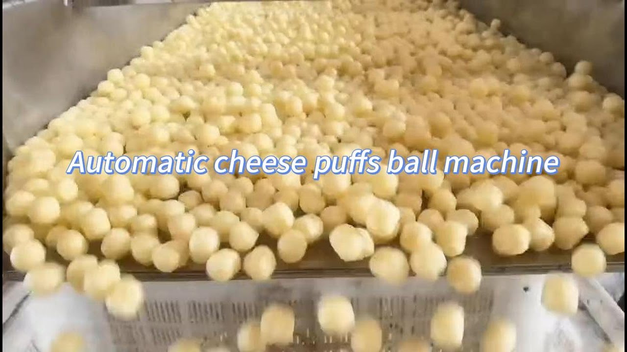 Automatic puffs snack processing machine, big output - YouTube