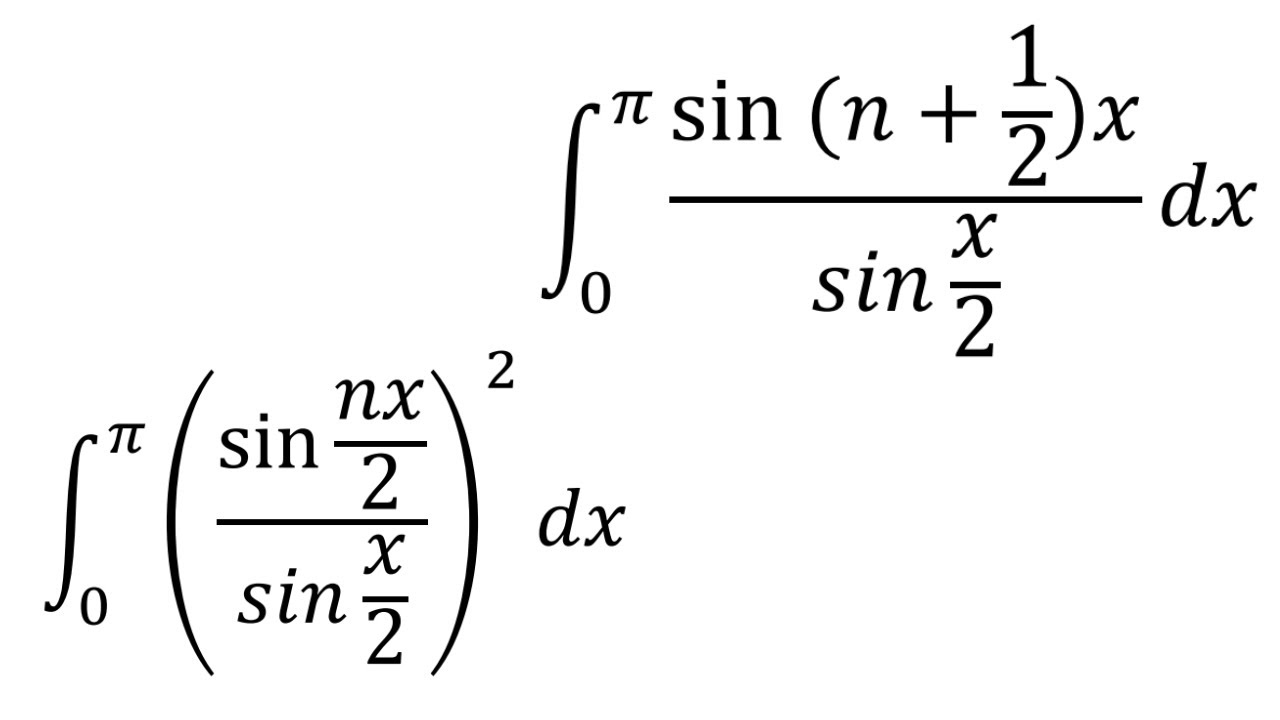 Dirichlet Integral Dirichlet Kernel Youtube