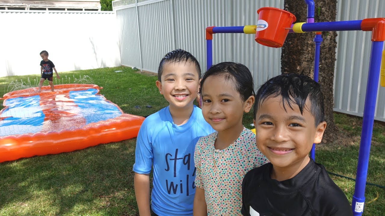 Backyard Water Park Fun CKN - YouTube