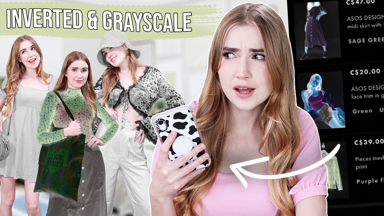 Buying Outfits With The Colour Inverted & Grayscale Filter On !! *what ...