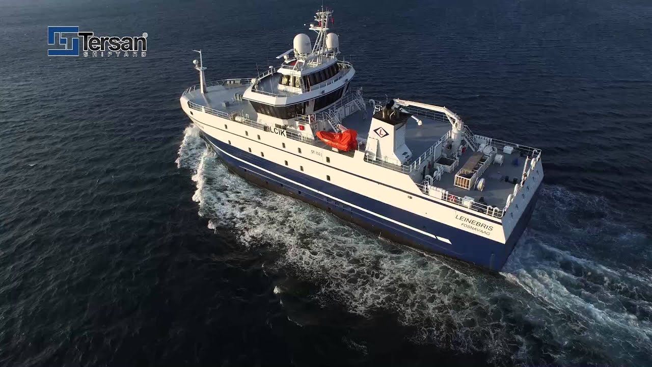 Leinebris AS takes delivery of their new modern longliner. - YouTube