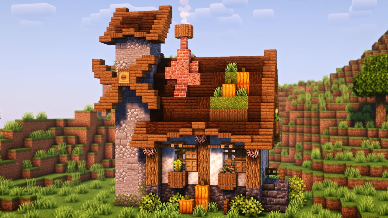 Minecraft: How to Build Windmill Survival House I Easy Tutorial - YouTube Minecraft: How to Build Windmill Survival House I Easy Tutorial - YouTube