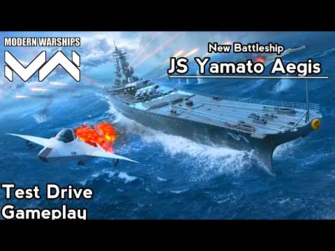Modern Warships JS Yamato Aegis Gameplay Without Upgrade | 🤩New Yamato Aegis In Modern Warships