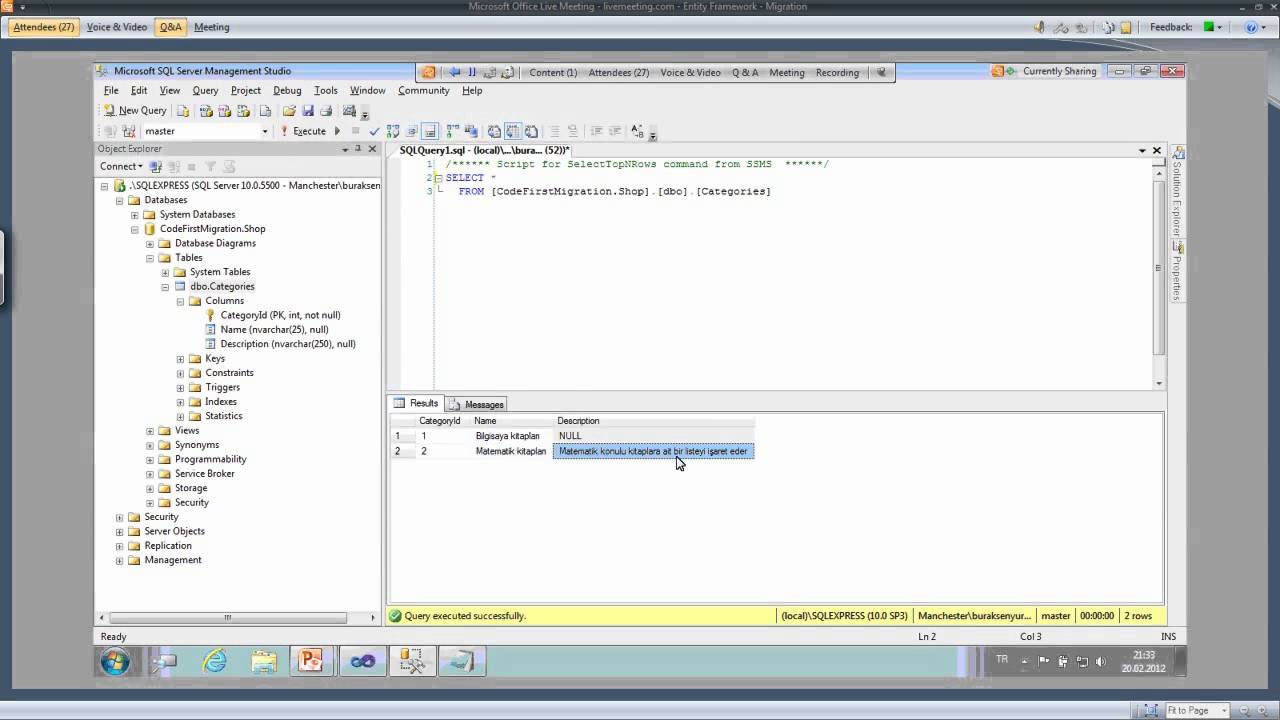 Entity Framework-Code First Migration Webineri - YouTube