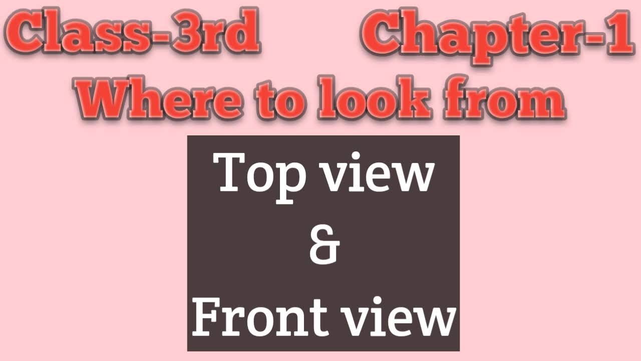 Top view & Front view,Ch-1,Where to look from,Class-3rd,NCERT ...