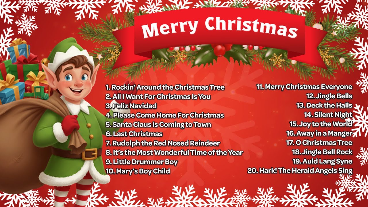 Top 20 Christmas Songs and Carols 🎄 Best Christmas Music Playlist ...