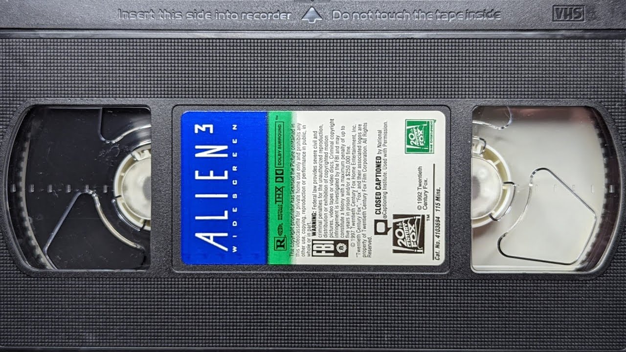 Alien 3 (Widescreen Edition) VHS Pre-Show - YouTube