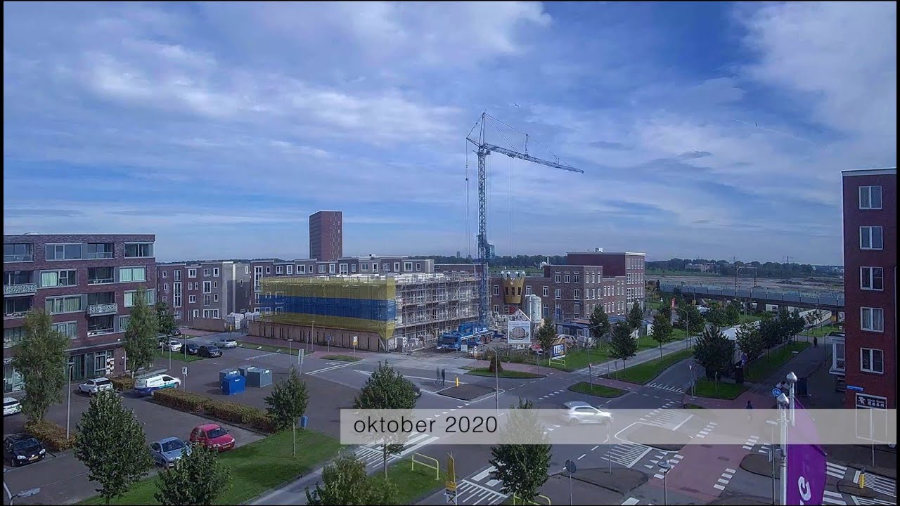 De bouw van De Driehoek in Almere t/m december 2020 - YouTube