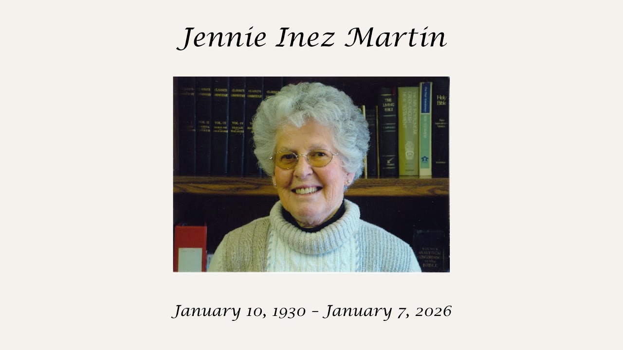 Jennie Martin Memorial Service | January 16th, 2026 - YouTube