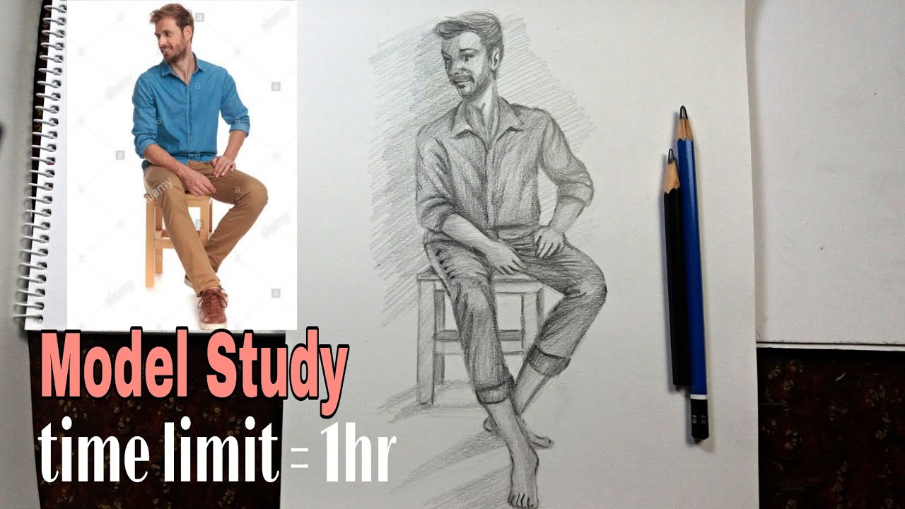 Model Study Drawing Tutorial / ref. pinterest - YouTube