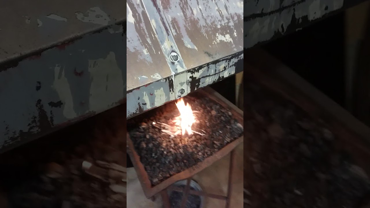 Blacksmith's Forge Hood Made From Repurposed Kitchen Hood - YouTube