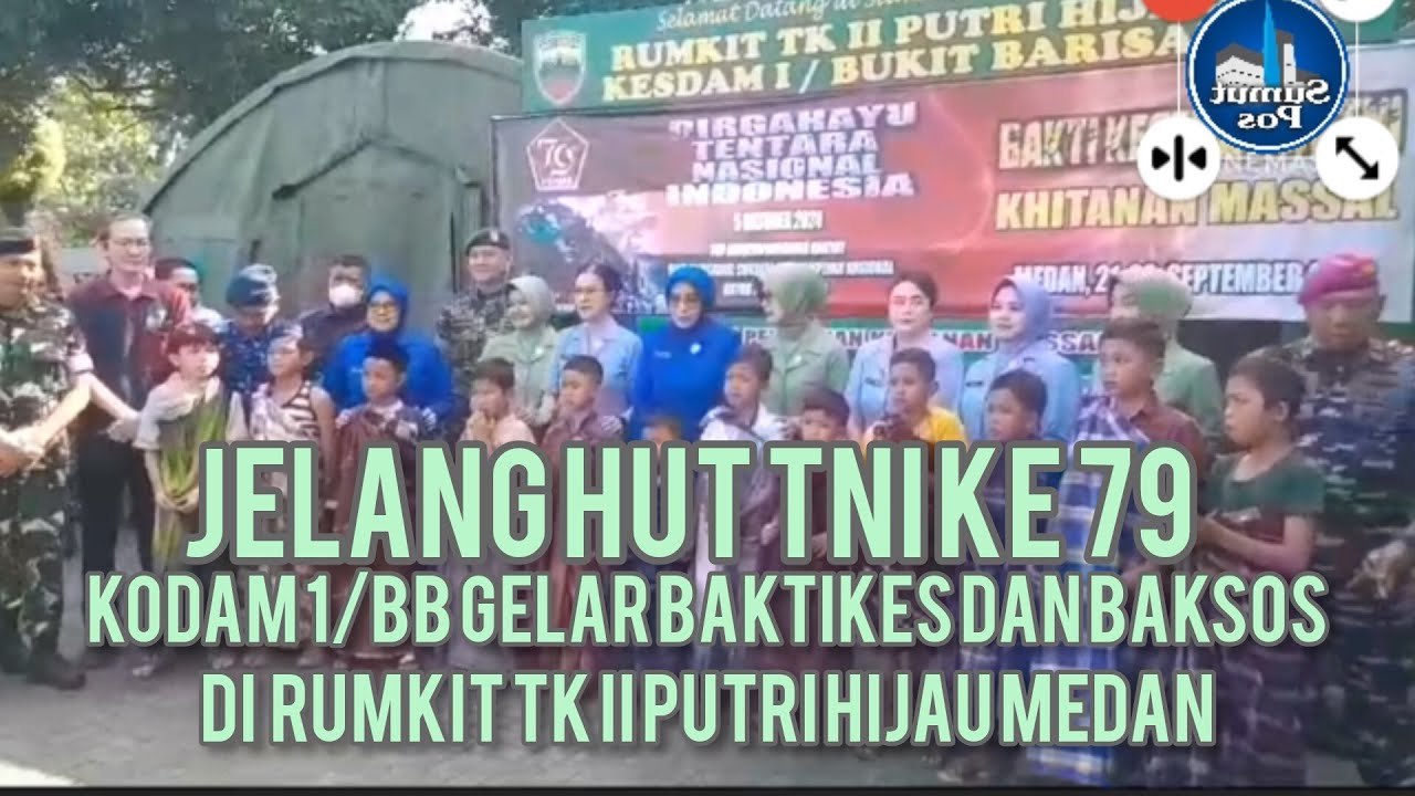 Jelang HUT TNI Ke 79 Kodam 1 BB Gelar Baktikes dan Baksos - YouTube