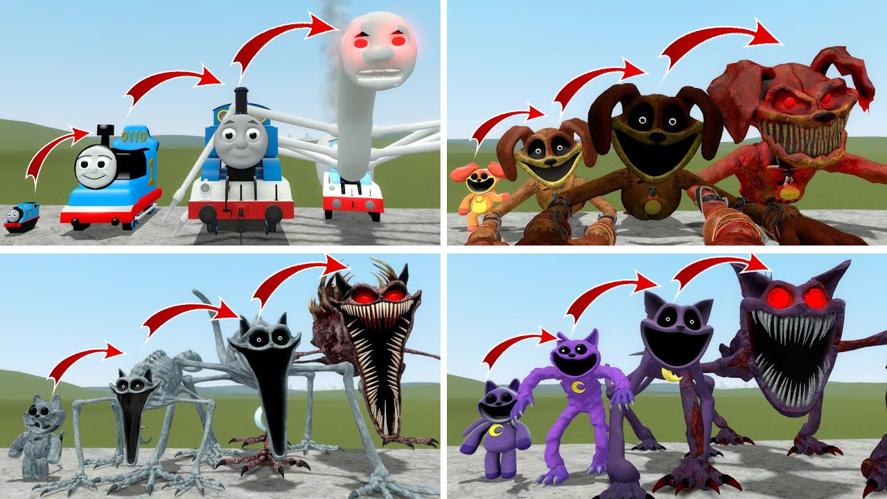 Evolution Of Thomas The Train vs Dogday vs Catnap vs Nappy Cat in Garry ...