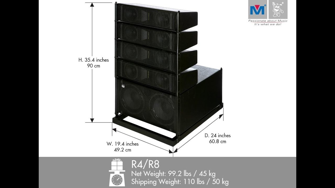 CALIBRANDO Sistema Line Array Beta Three R4/r8 - YouTube