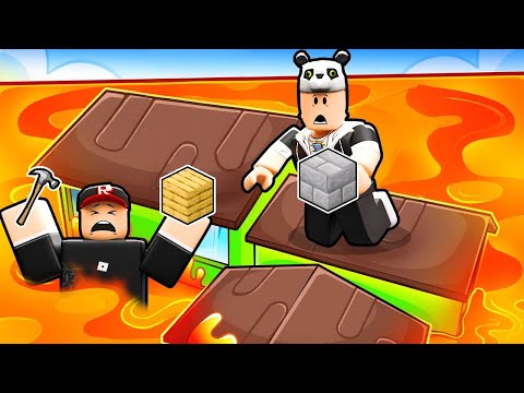Bir Ev Yap ve LAV Felaketine Karşı Kendini Savun ! - Panda ile Roblox Build To Survive The LAVA!