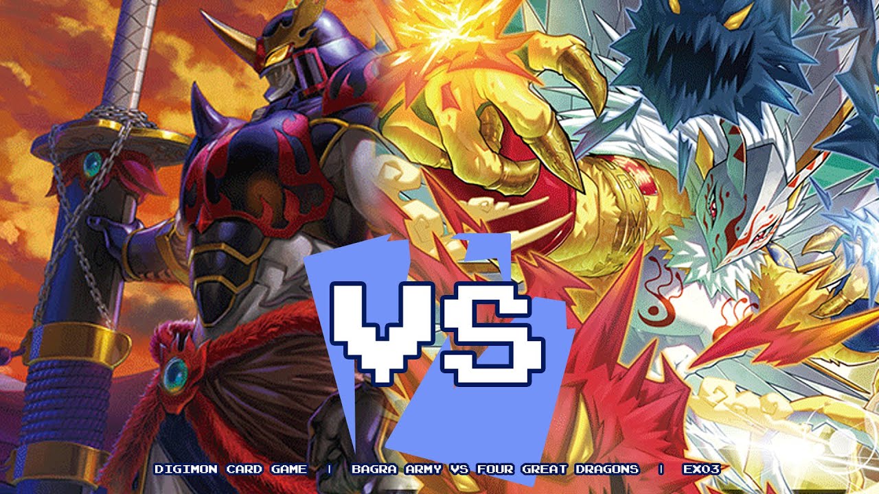 Digimon Card Game | Bagra Army Vs Four Great Dragons | EX3 - YouTube